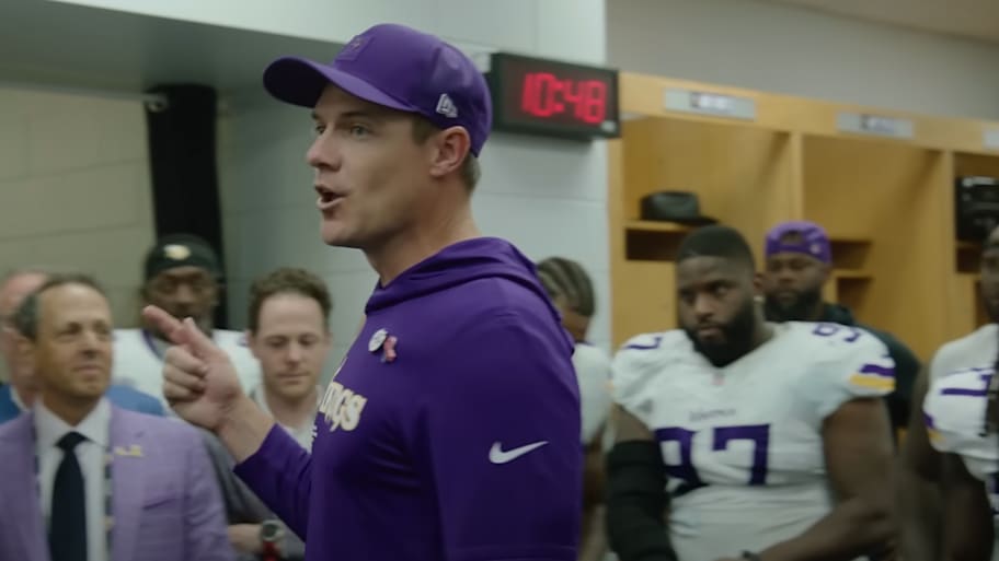 Watch Kevin O'Connell's first post-win locker room speech of 2025 season