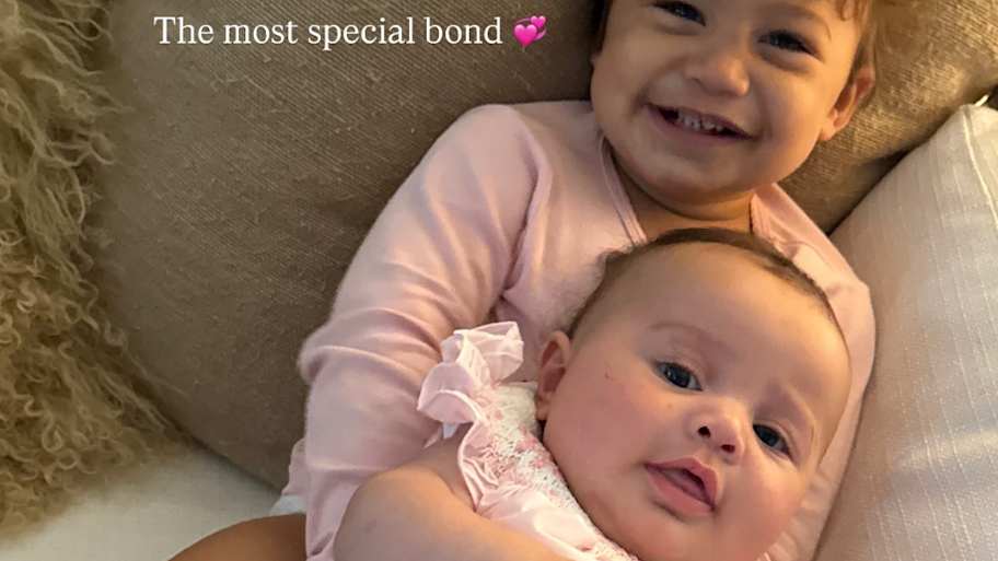 Dak Prescott's fiancée Sarah Jane shows off their 'bffs' baby girls hugging