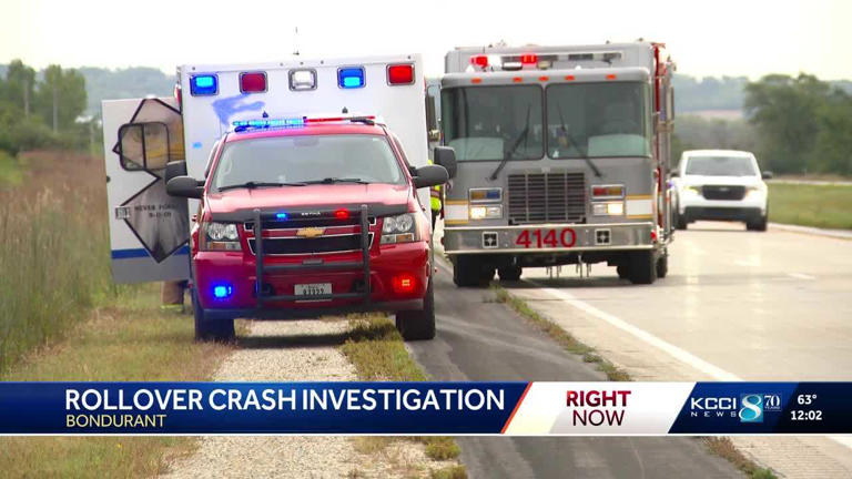Driver injured after rollover crash in Bondurant