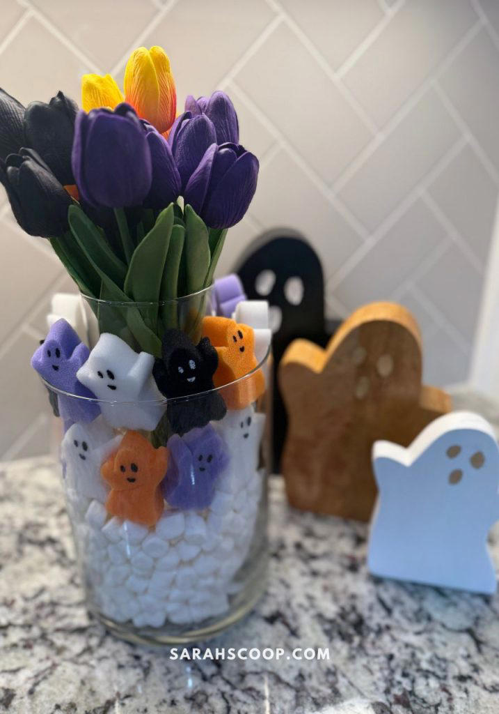 DIY Halloween Amazon Ghost Centerpiece