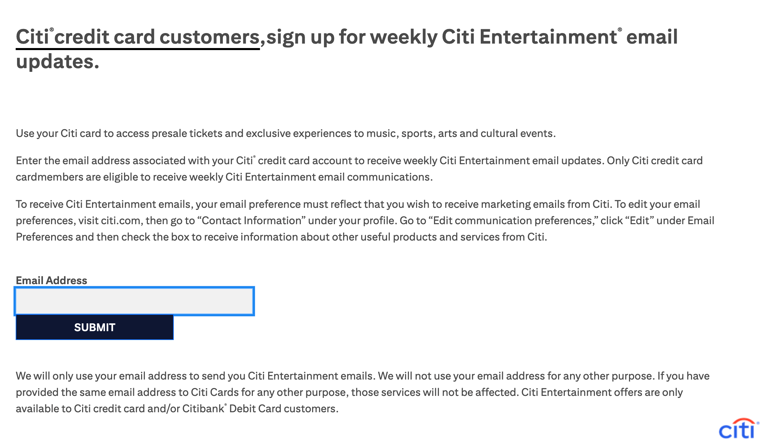 What is Citi Entertainment? Get access to concert presale tickets, VIP ...