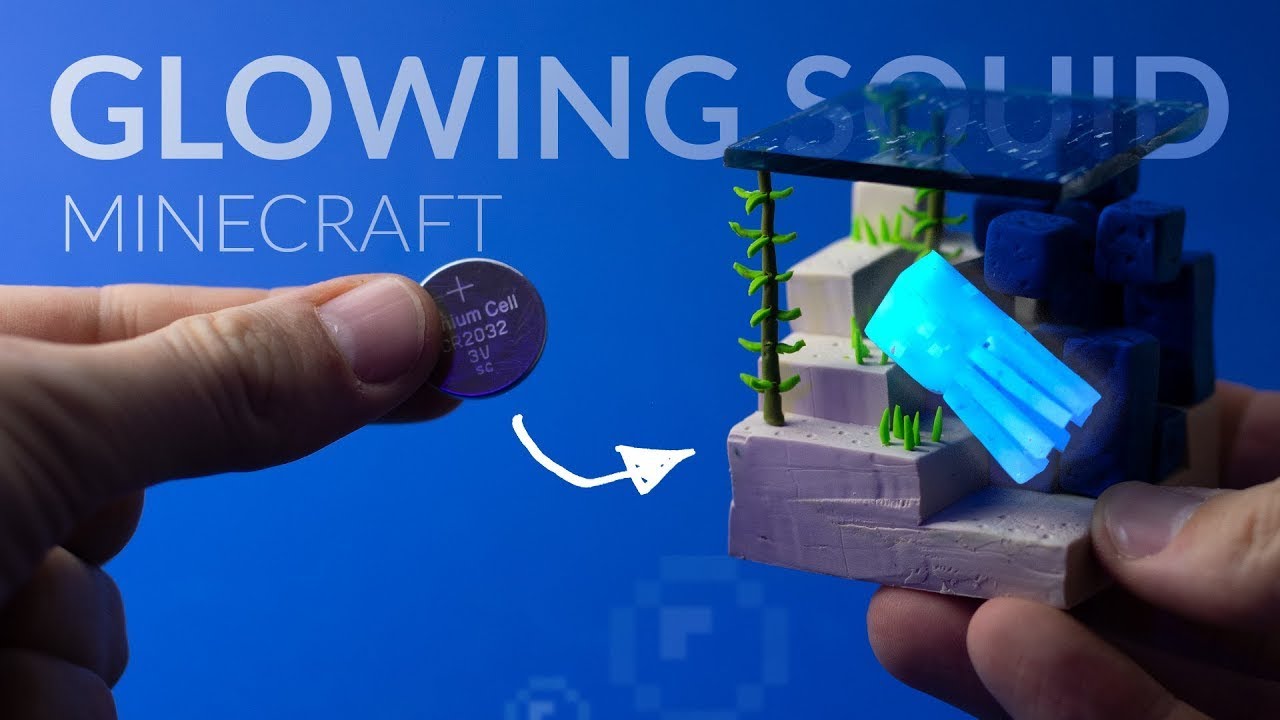Making a real glowing squid with UV LED & battery – Minecraft Caves ...