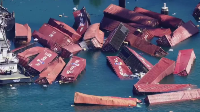 Cleanup continues at Port of Long Beach after dozens of shipping ...