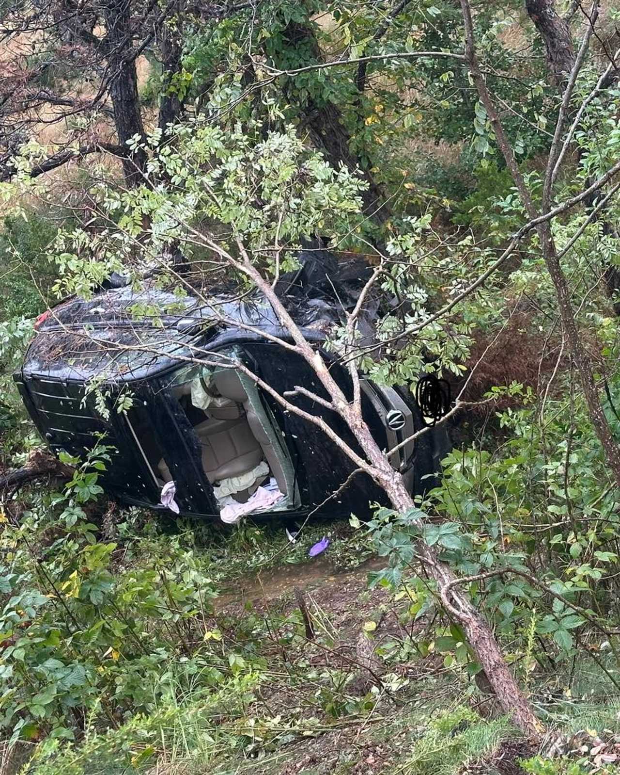 EHT Driver Trapped After Vehicle Rolls Down 40 Ft Embankment: FD