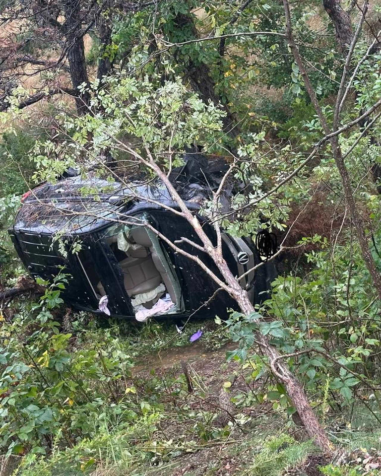 EHT Driver Trapped After Vehicle Rolls Down 40 Ft Embankment: FD