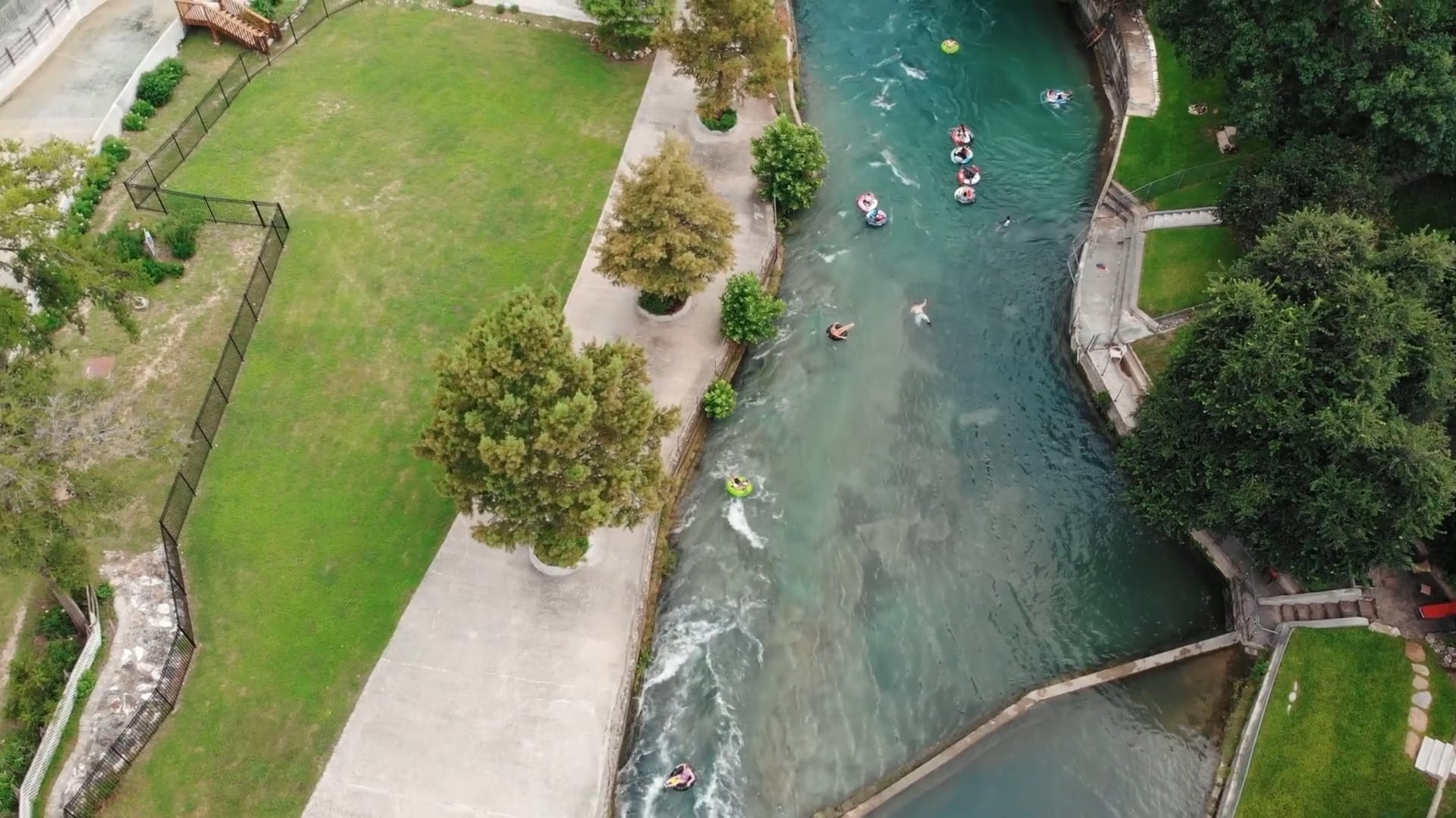Drone Flight Along The Guadalupe River, Texas