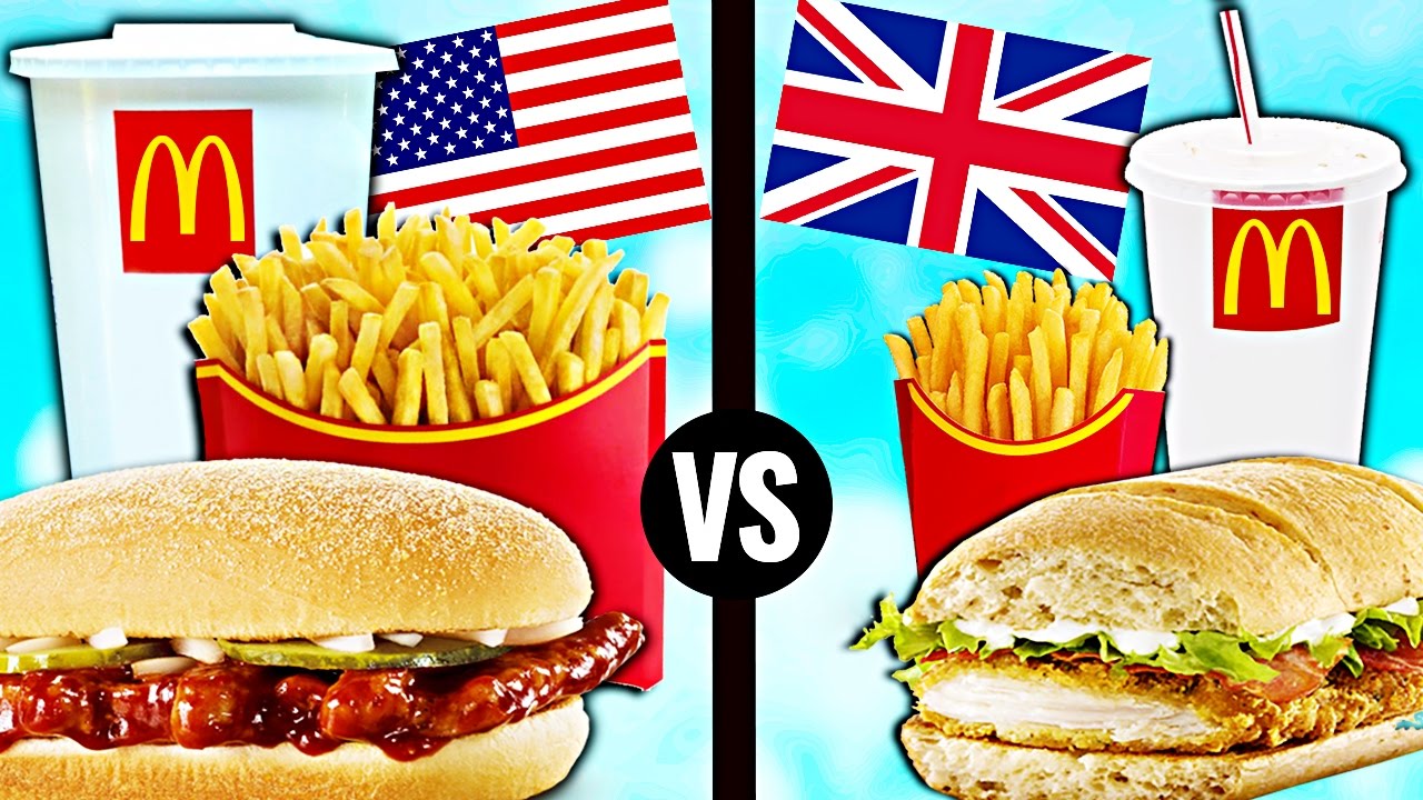 American vs British McDonald’s food taste test