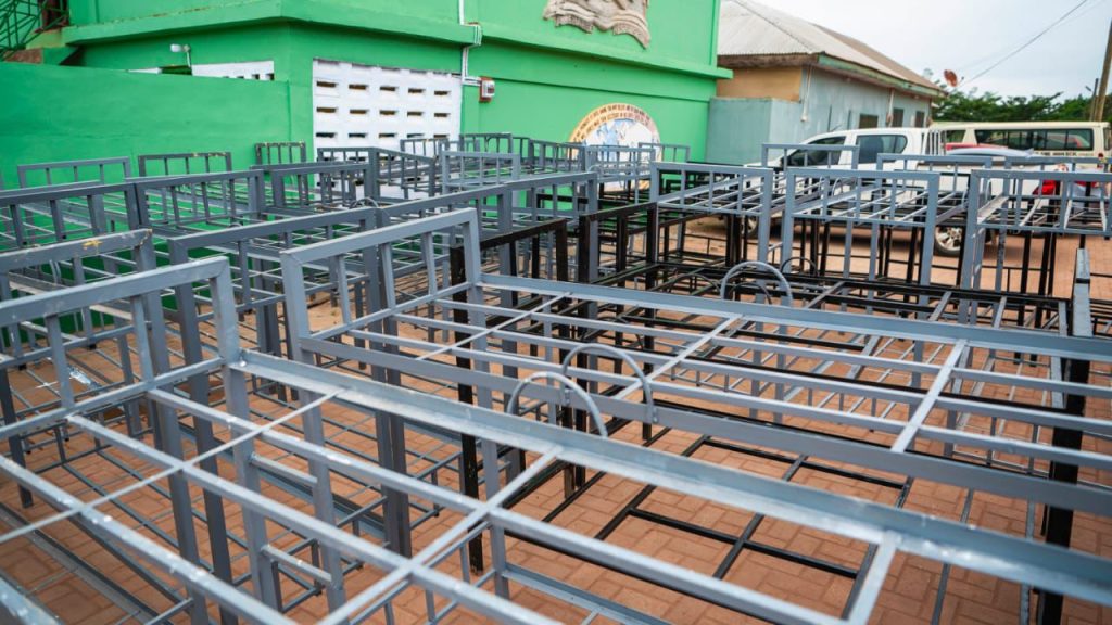 Fifty 50 Club supports Fomena T.I Ahmadiyya SHS with metal beds