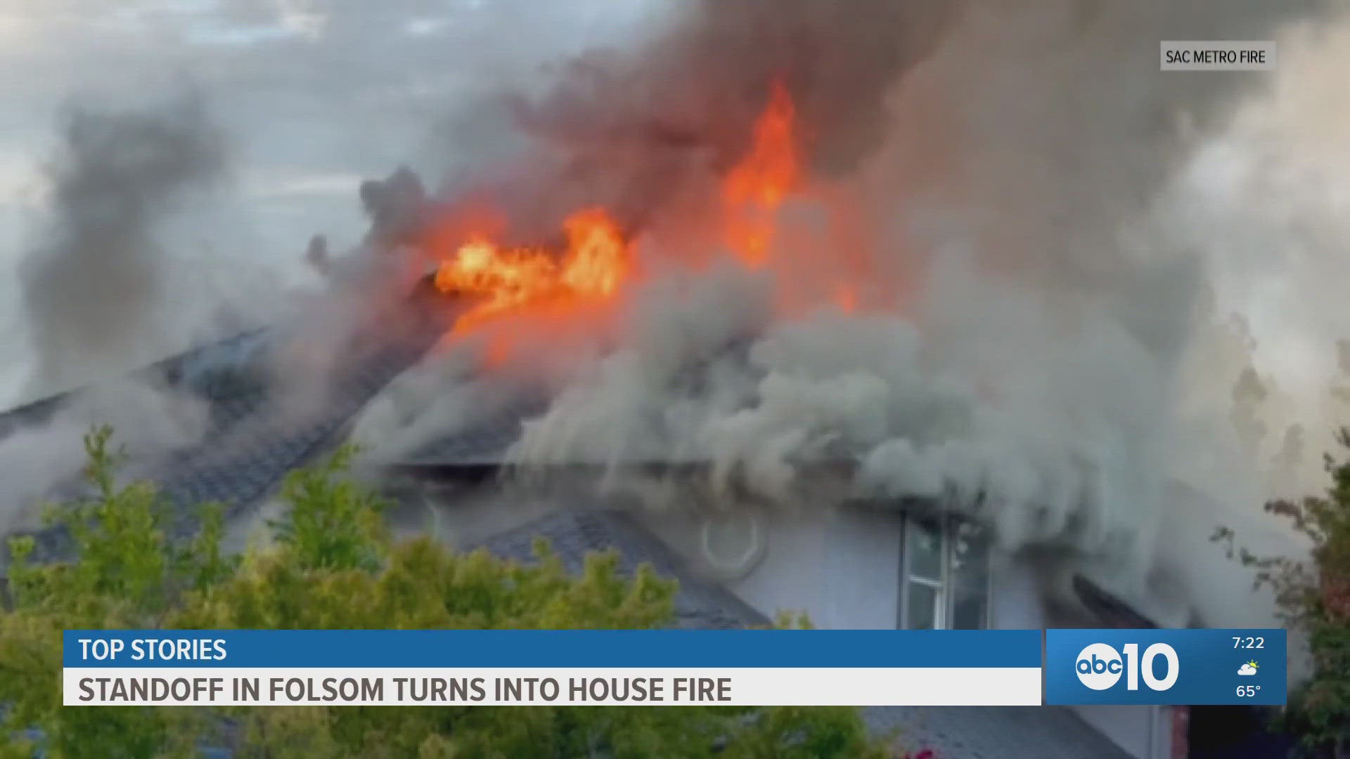 Fire breaks out during Folsom barricade; police say no arrests made