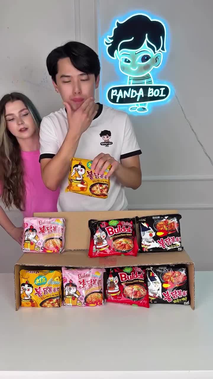 Guess the color: Buldak noodles challenge!