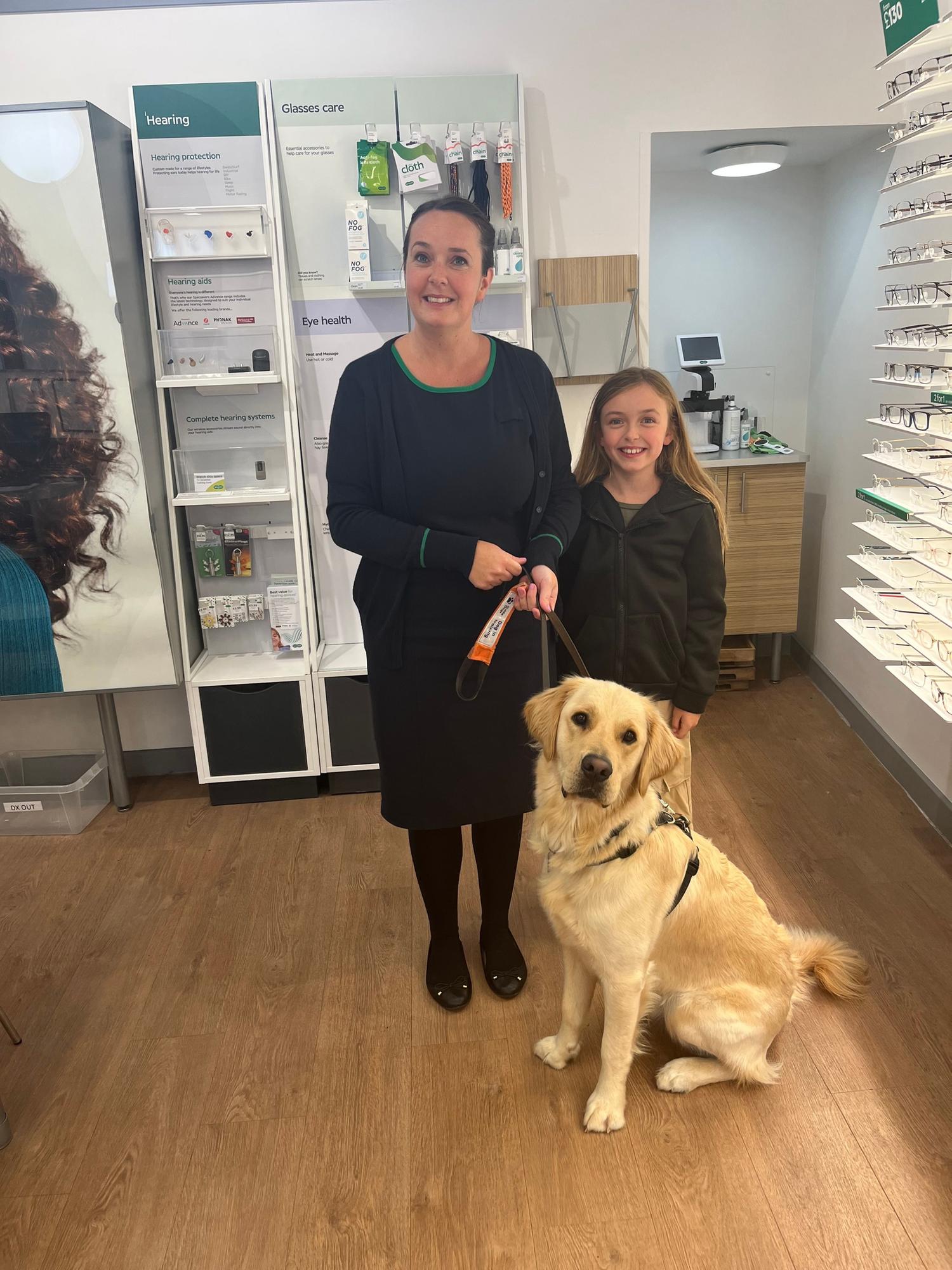 Specsavers optical assistant opens home to Guide Dogs in training