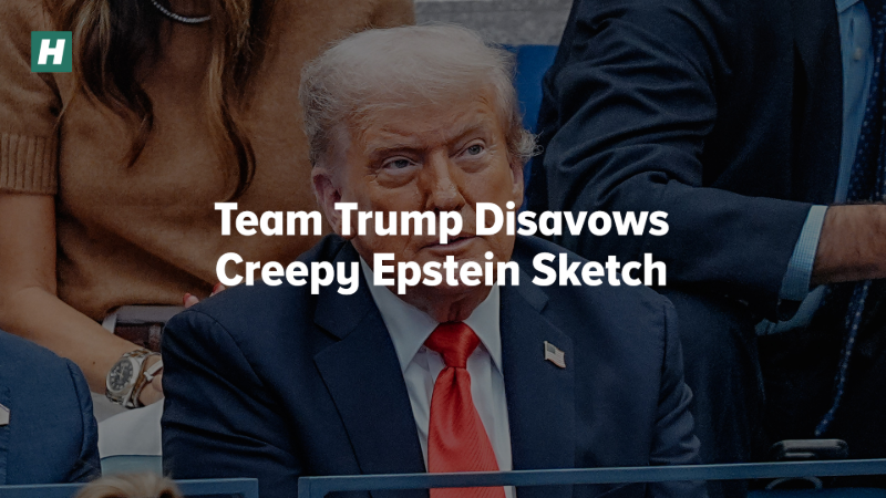 Team Trump Disavows Creepy Epstein Sketch