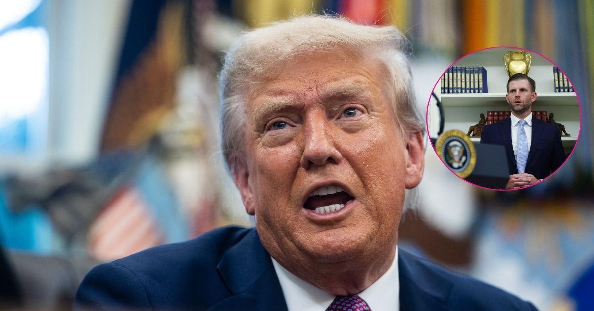Donald Trump's Son Eric Fiercely Defends Dad's Alleged Epstein Drawing ...