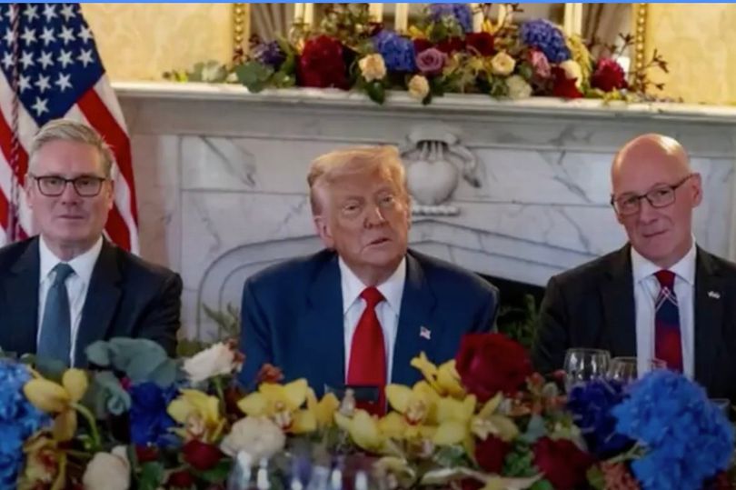 John Swinney pictured leaving White House moments after meeting Donald ...