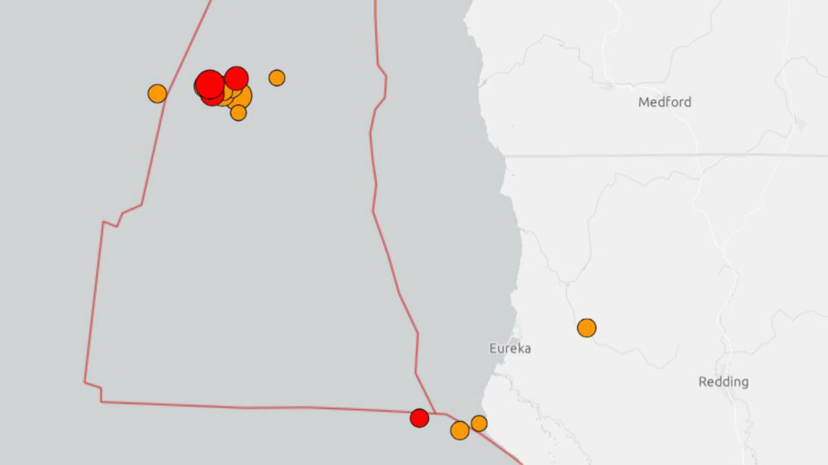 Registran serie de sismos moderados costa oeste de California