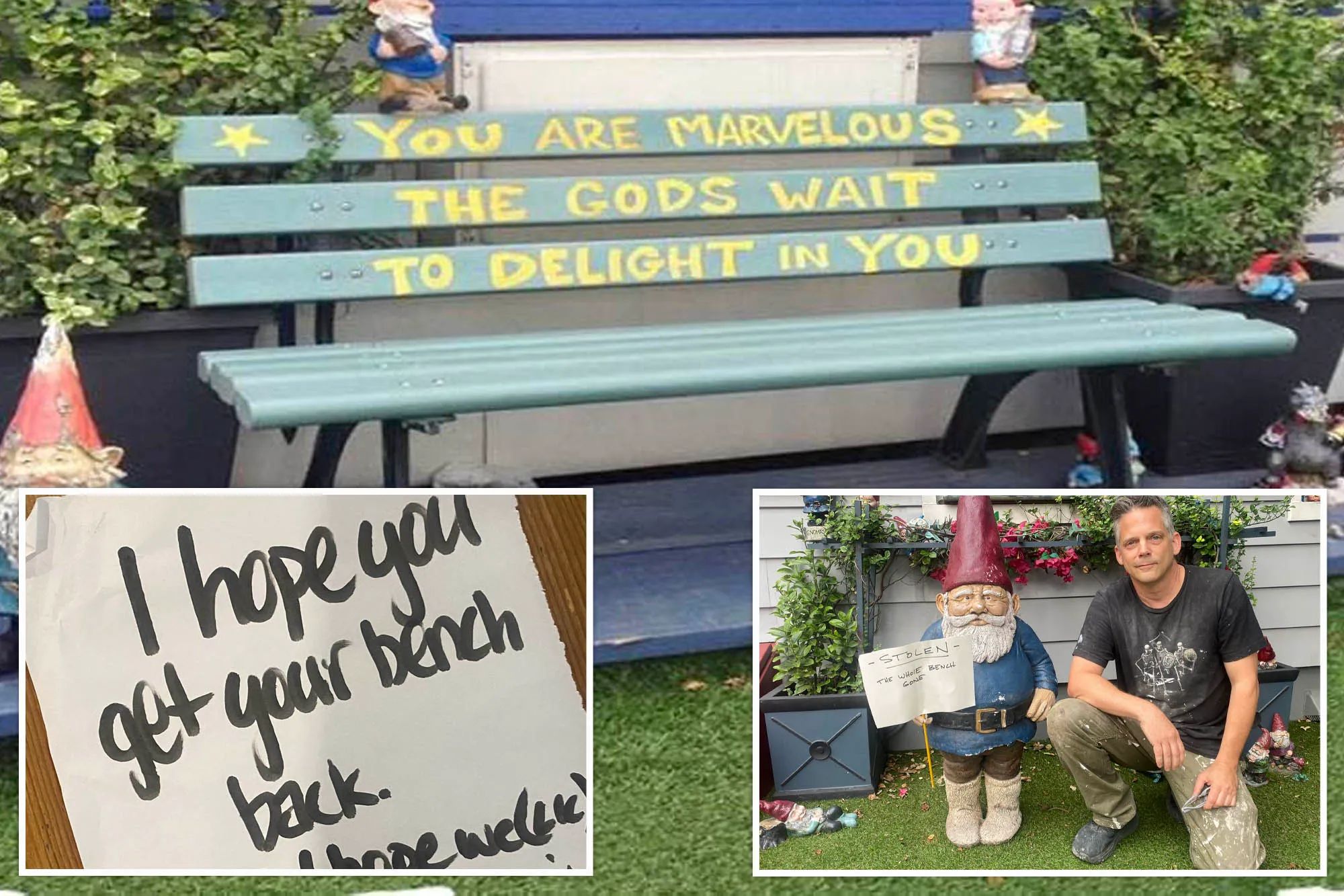 Beloved quirky ‘landmark’ bench swiped from outside NYC home leaves ...