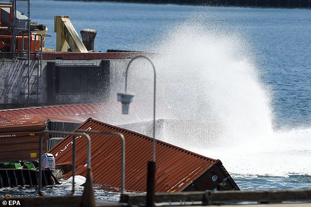 Chaos at massive cargo port in Los Angeles as dozens of shipping ...