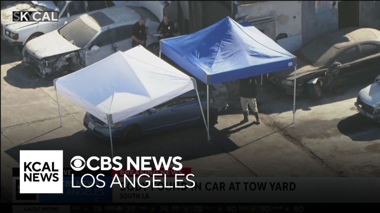 Body found inside car at South LA tow yard