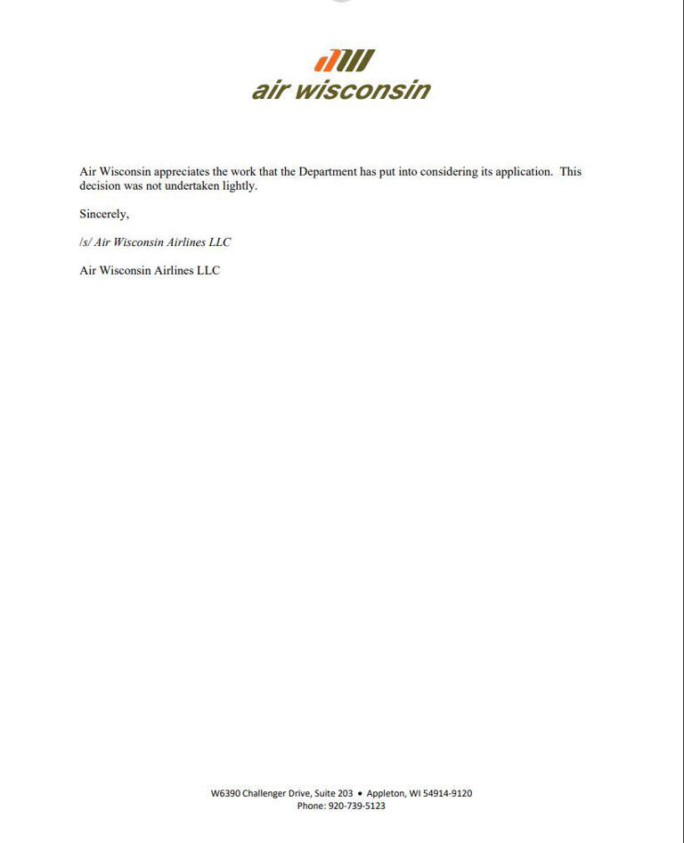 Air Wisconsin steps down from MOV Regional Airport, ticket sales on hold