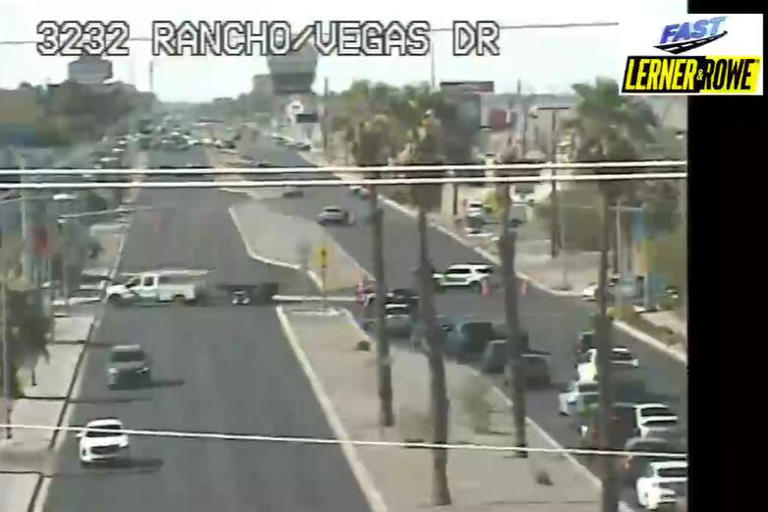 Motorcyclist dies after crashing into dumpster truck in northwest Las ...