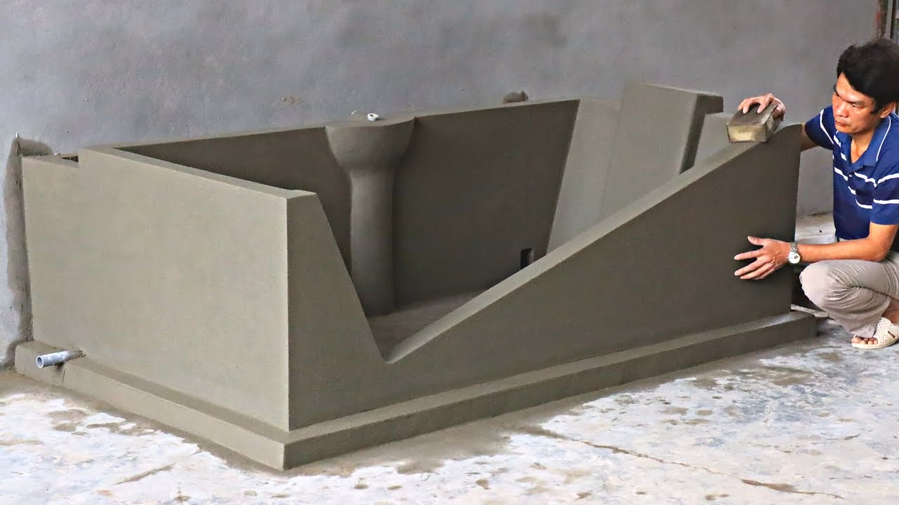 Creative DIY aquarium with cement and brick | Simple & easy build