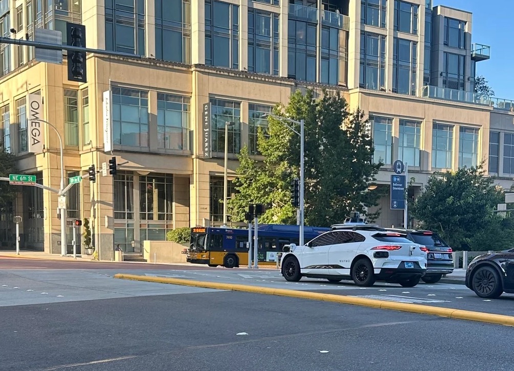 Waymo vehicles spotted on the road as testing starts in Seattle area