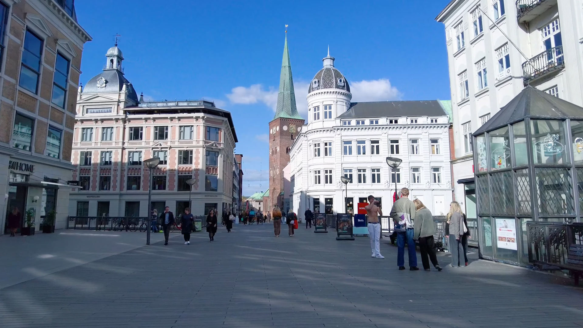 Aarhus, Denmark – Central City Walk Tour 4K