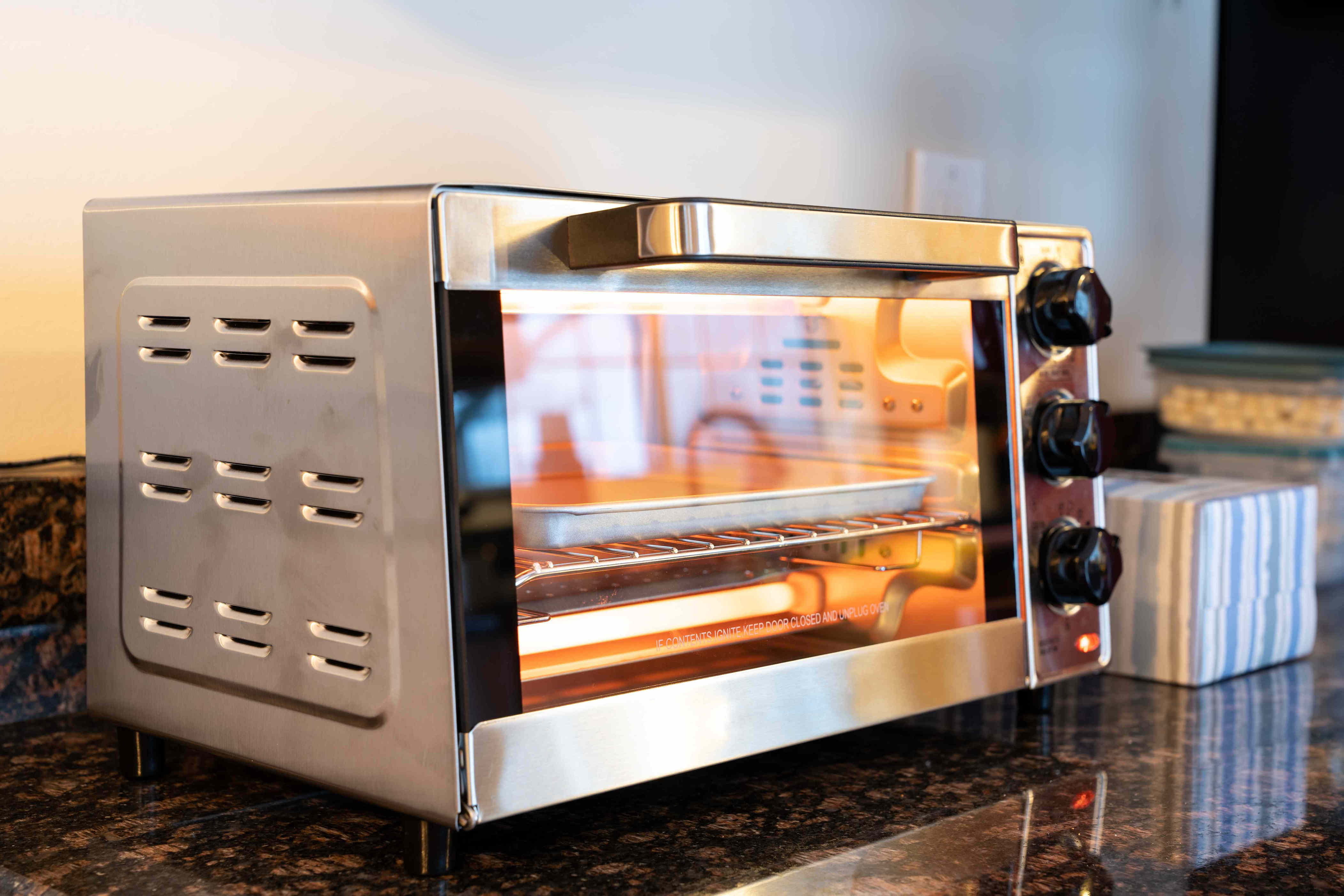 How to clean a toaster oven to remove baked-on grease and grime