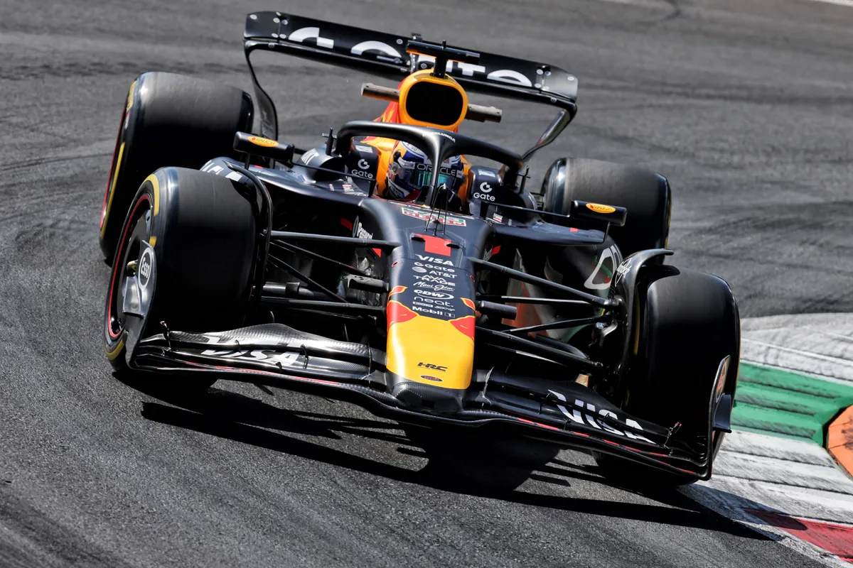 Italian GP winner Verstappen in action in Monza - Day 1 of Pirelli's ...