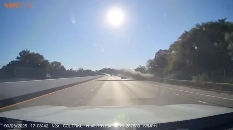 Flying Honda Jumps Six-Lane Highway At Rush Hour