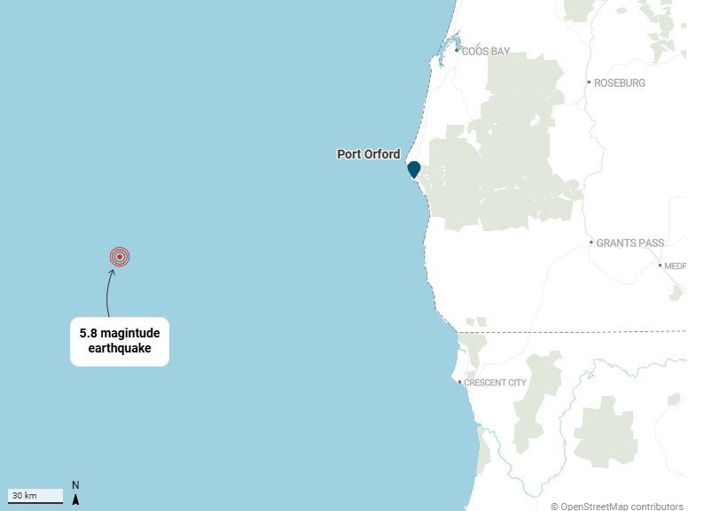 A 5.8 magnitude earthquake struck off the Oregon Coast. How often does ...