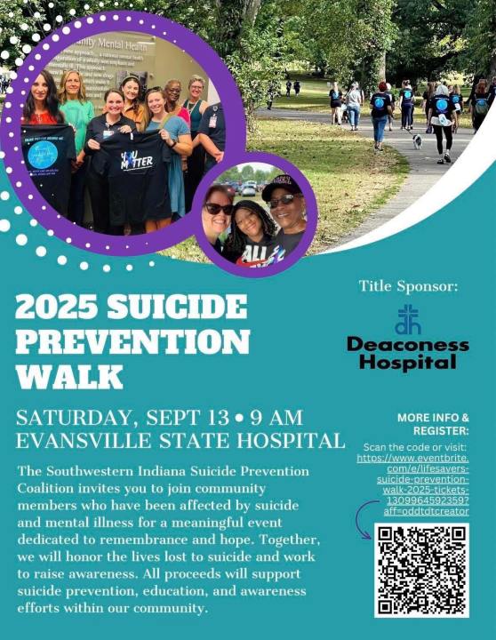 Annual Suicide Prevention Walk returns to Evansville