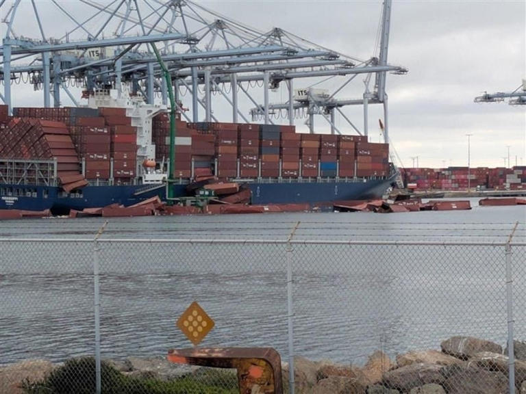 Cargo ship incident plunges containers into California waters, halting ...