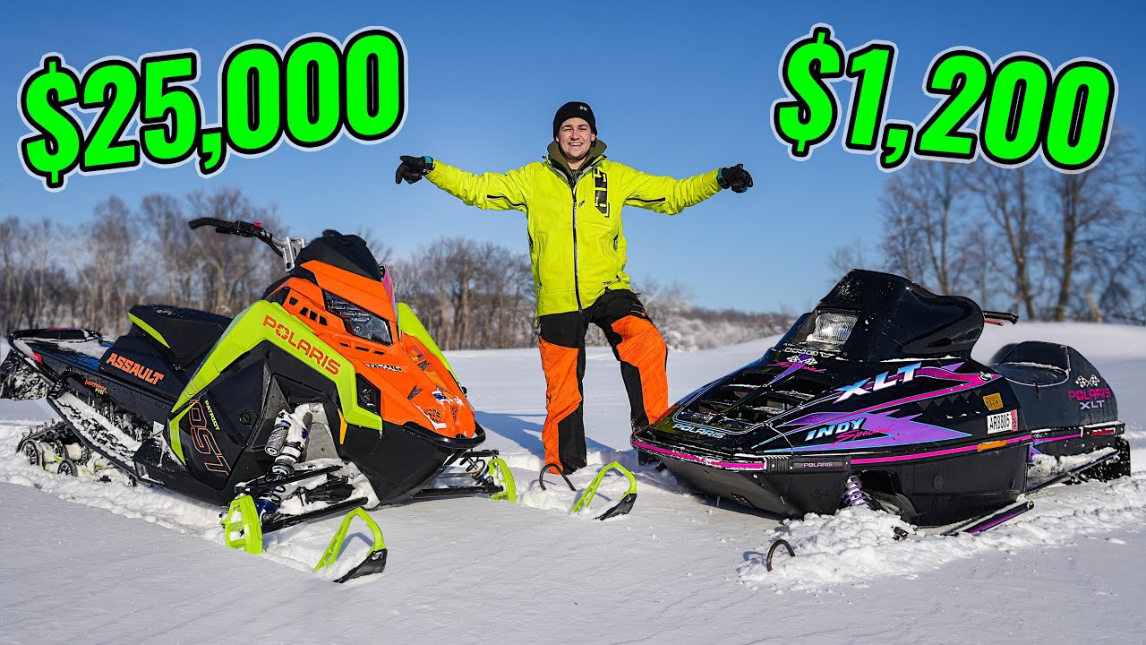 Cheap vs. expensive snowmobile ditch riding!💥