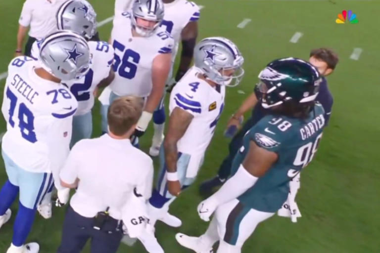 Jalen Carter’s NFL punishment revealed after Eagles star spit on Dak Prescott