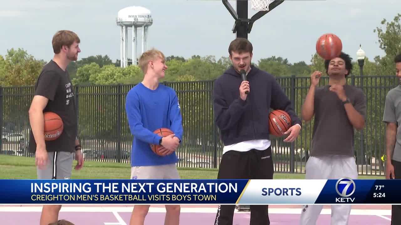 Inspiring the next generation: Bluejay men's basketball visits Boys Town