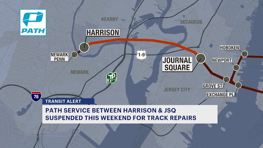 Weekend PATH closures set between Harrison and Journal Square for track ...