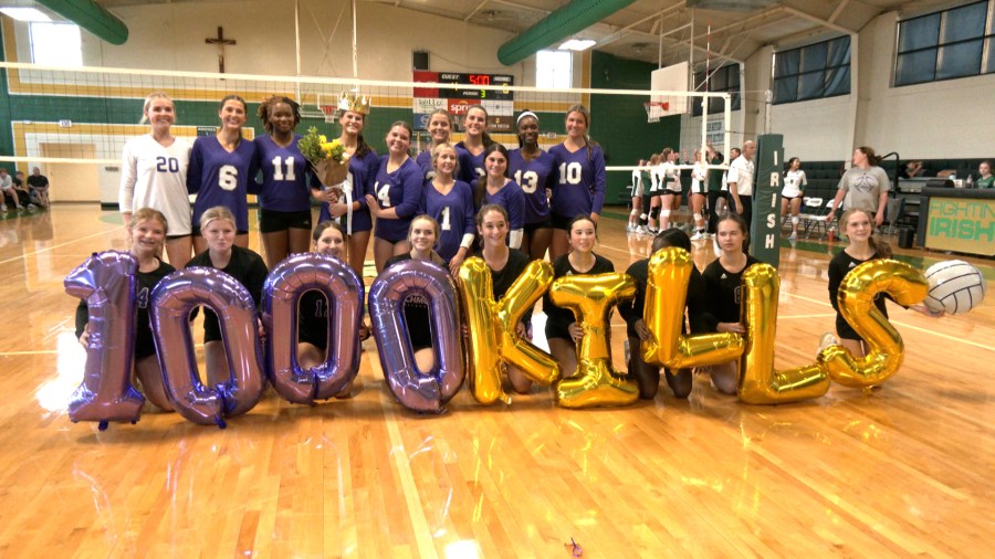 ARC’s Caitlyn Rivers celebrates 1,000 career kills vs. Aquinas