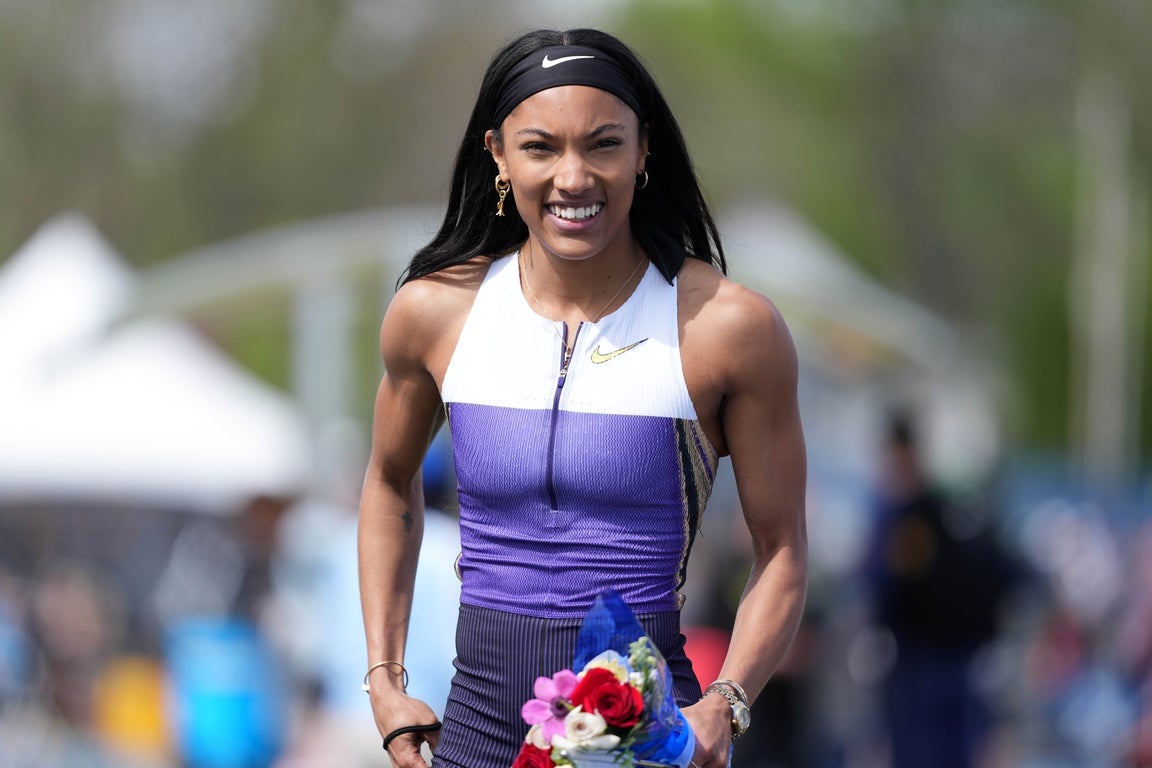 Fantastic photos show why Tara Davis-Woodhall is one of track’s biggest ...