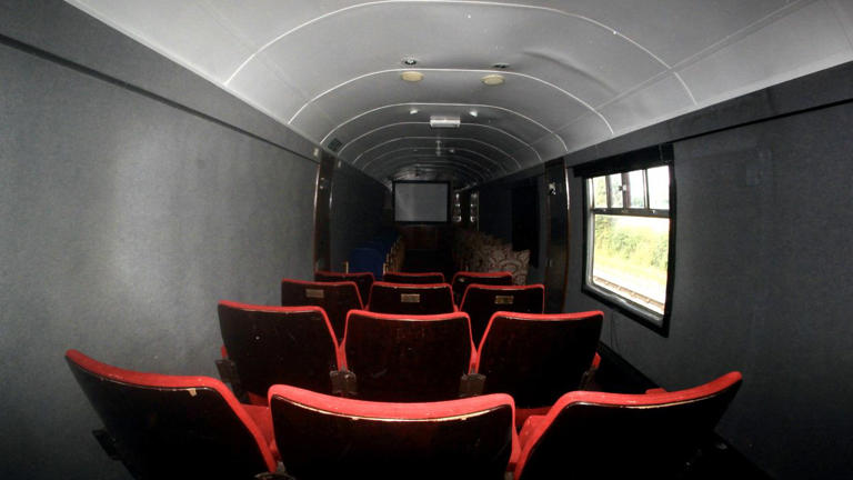UK’s last cinema carriage restored to screen films again after 37 years