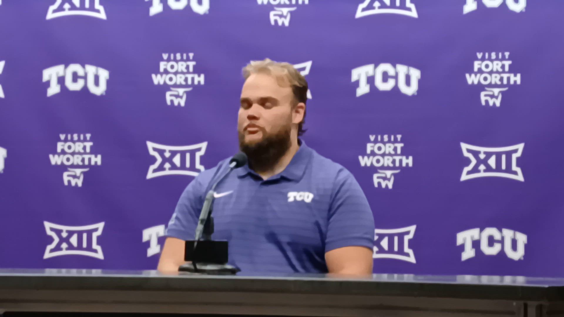 TCU offensive lineman Cade Bennett - 9/9/25 Presser