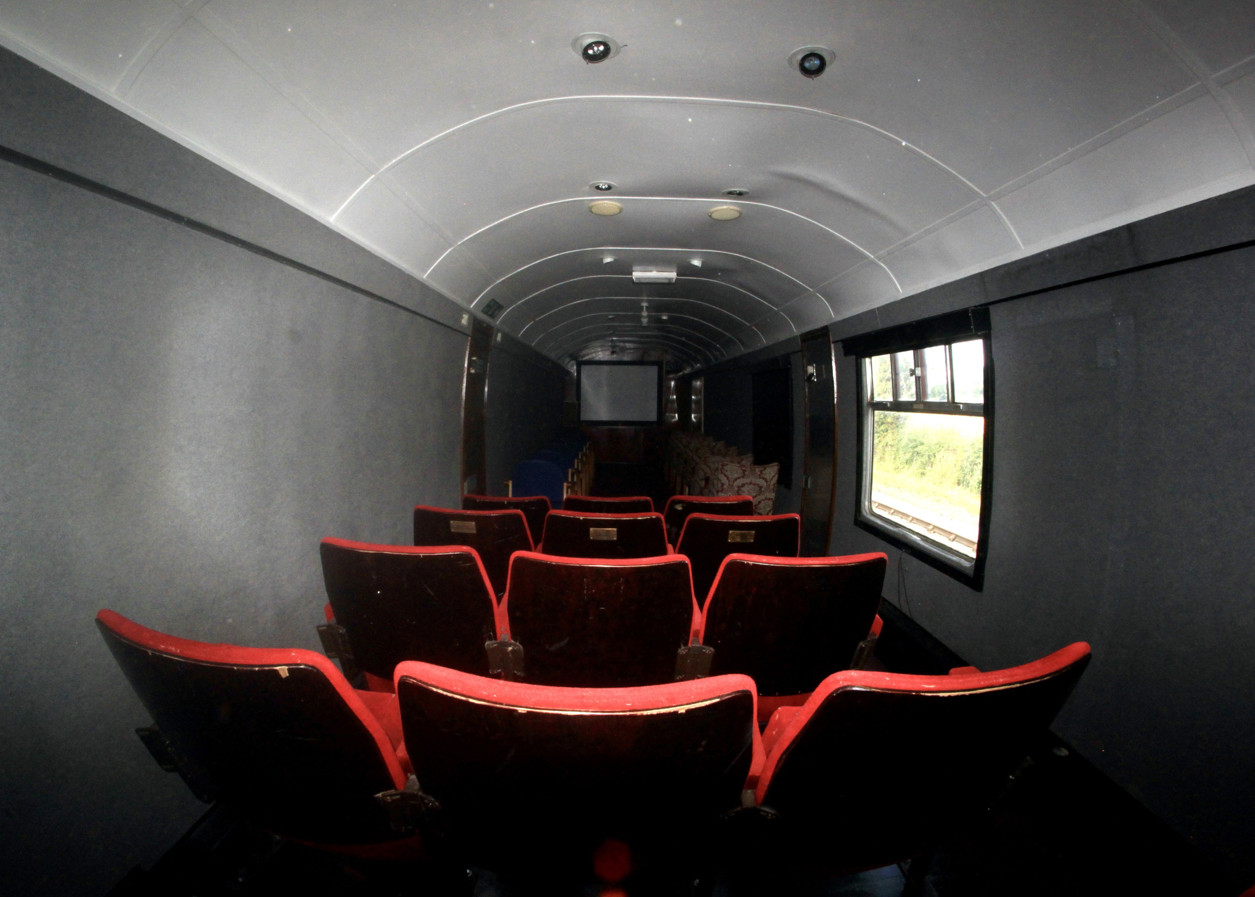 UK’s last cinema carriage restored to screen films again after 37 years