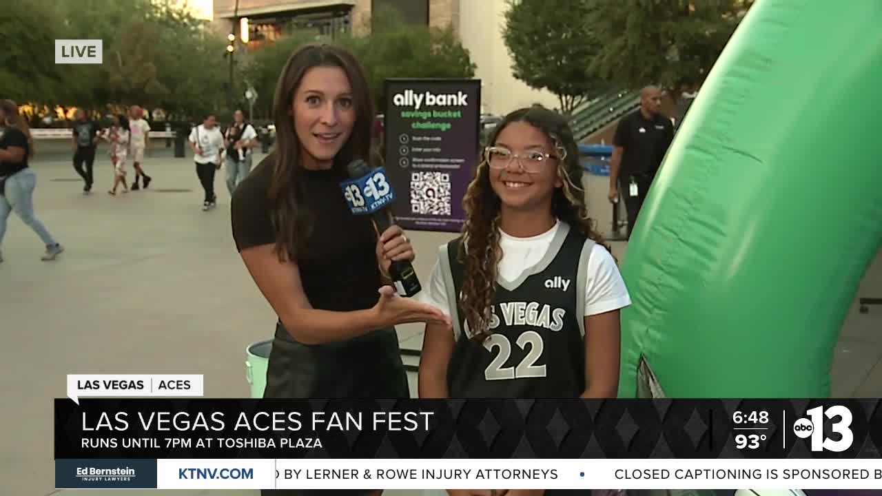 A special Las Vegas Aces fan during Fan Appreciation Night