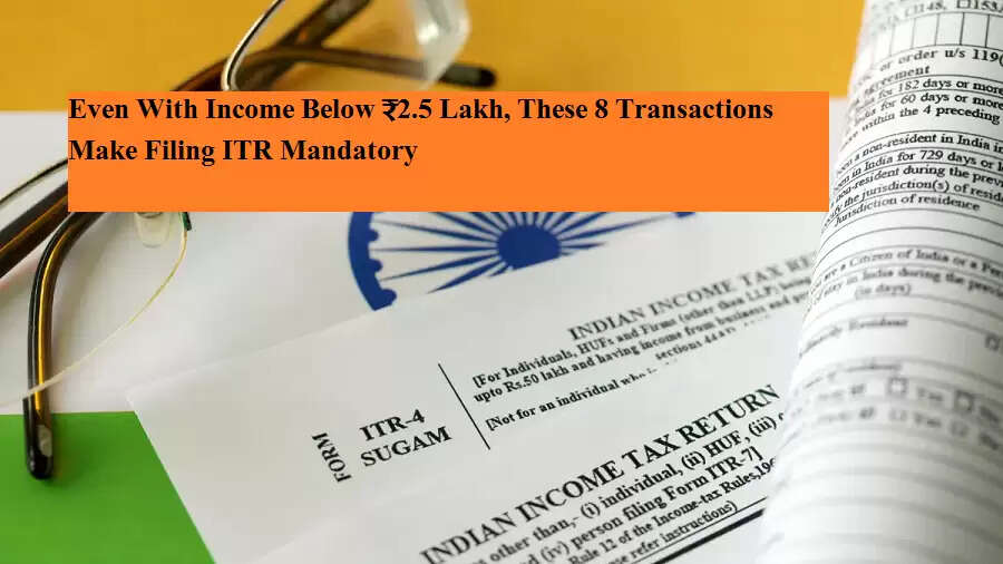 Even With Income Below ₹2.5 Lakh, These 8 Transactions Make Filing ITR ...