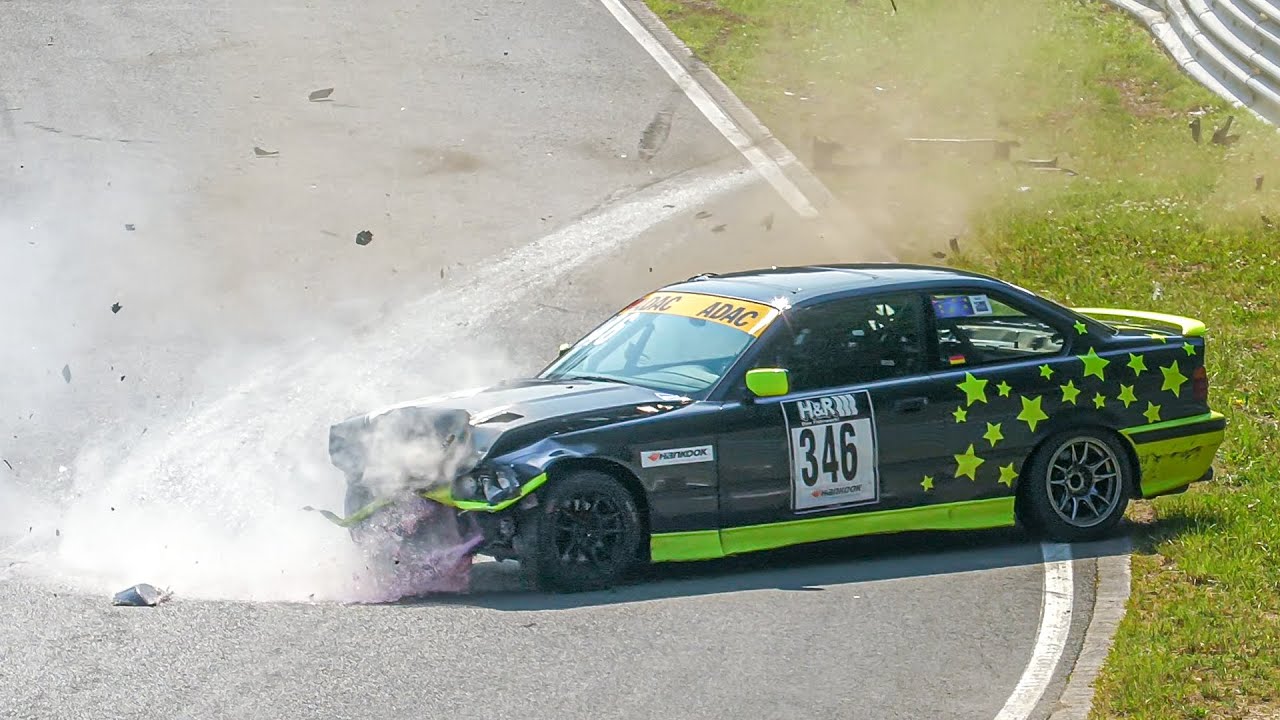 Nürburgring Crash BMW E36 – Unfall in den Fuchsröhren