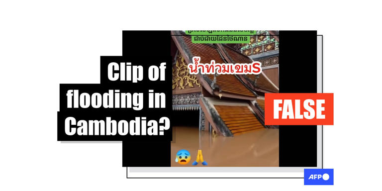 Posts falsely claim video of submerged Thai temple depicts flooding in ...