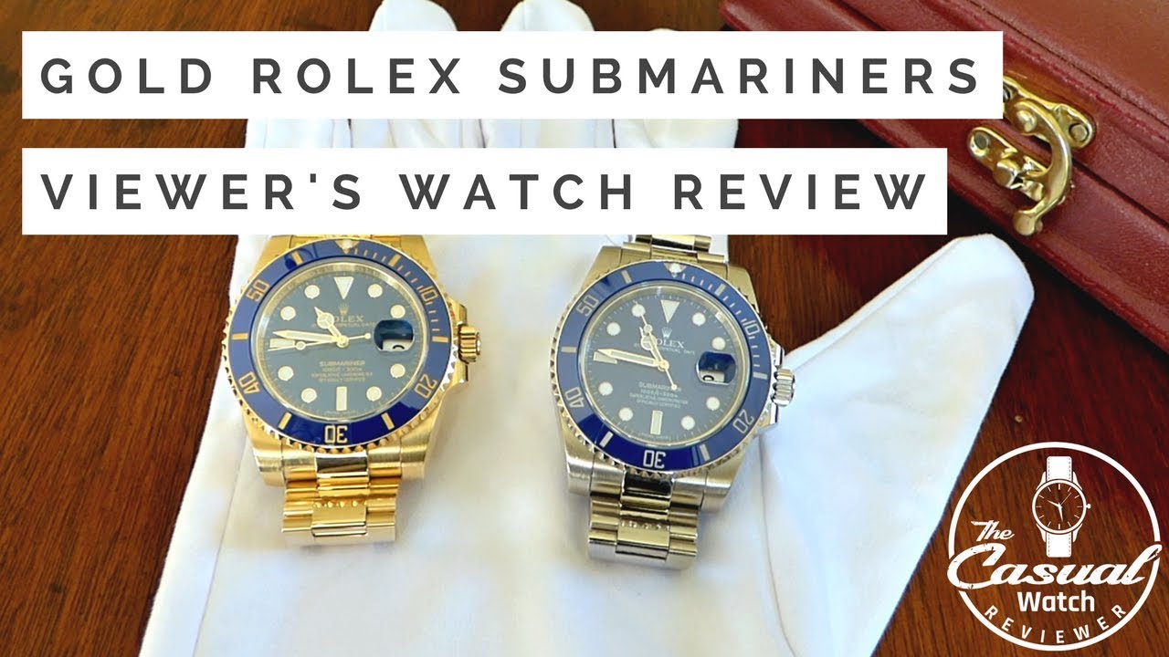 Rolex Blue Submariner Date in Yellow vs White Gold