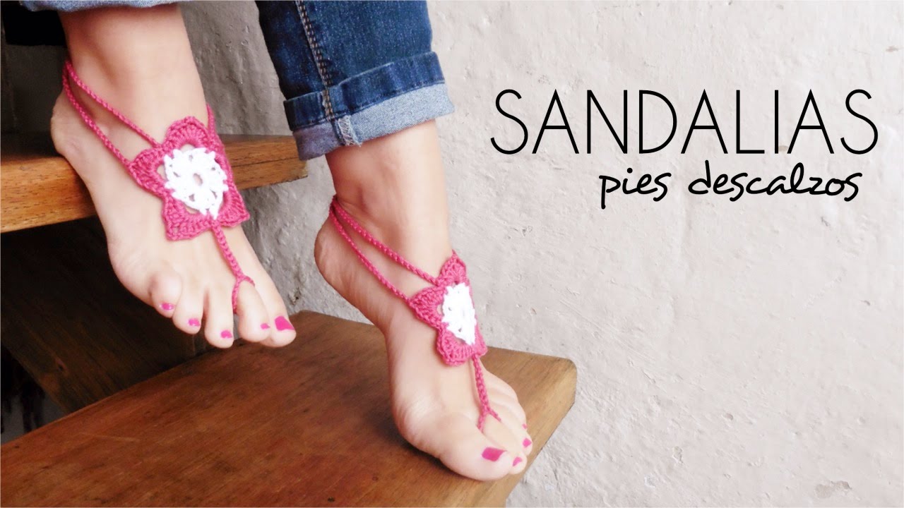 Tutorial Crochet: Sandalias Pies Descalzos Hechas a Mano