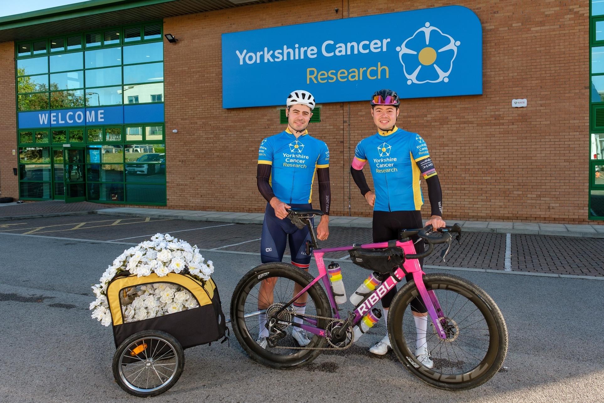Two brothers cycle 250 miles from Harrogate to London with 500 white ...