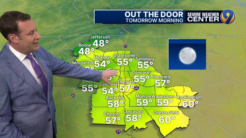 Wednesday morning's forecast with Meteorologist Keith Monday